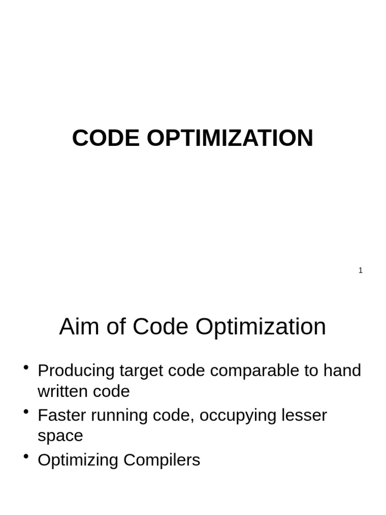 5.3 Principal Sources of Optimization | PDF | Program Optimization ... 5.3 Principal Sources of Optimization | PDF | Program Optimization ...