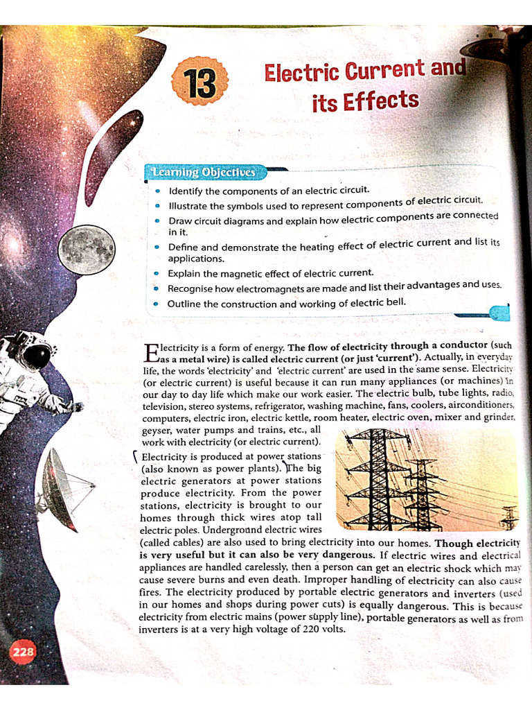 Electric Current and Its Effect Class 7 CBSE | PDF