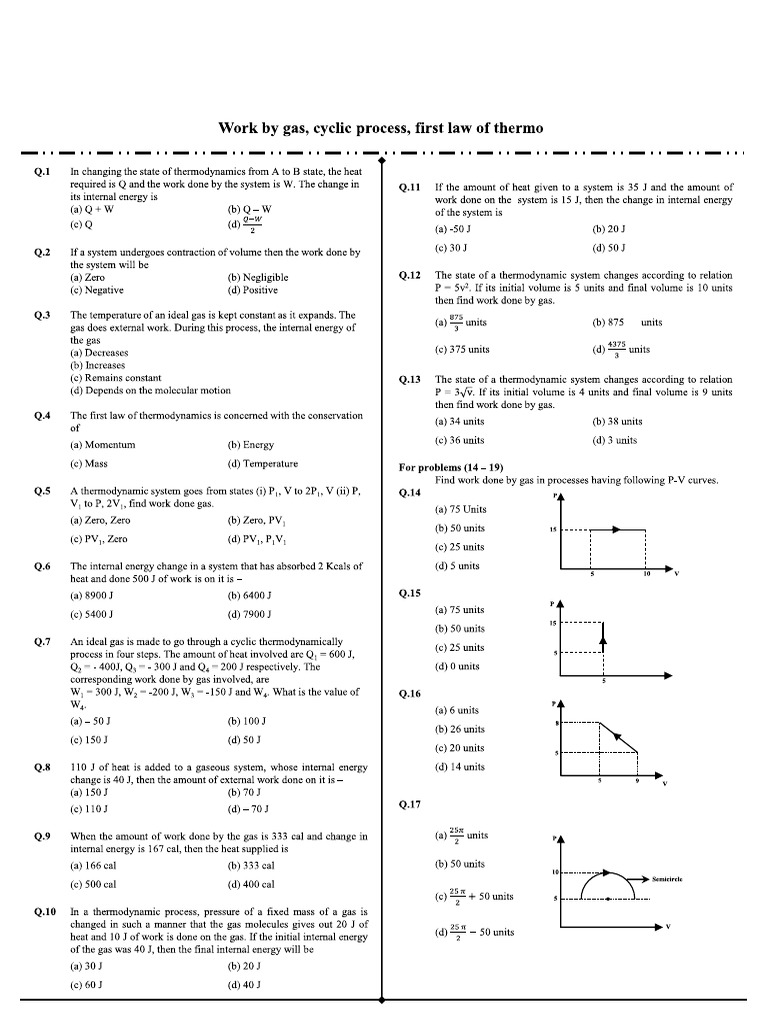 First Law of Thermodynamics | PDF