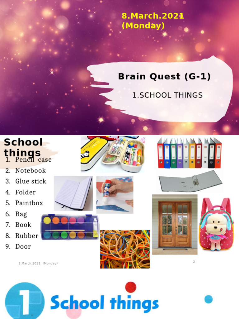 School things | PDF