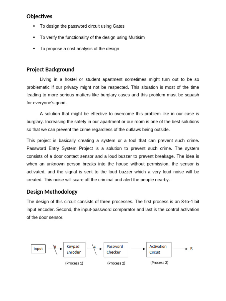 DIGITAL LOGIC DESIGN PROJECT Password en | PDF | Computer Engineering | Electrical Engineering