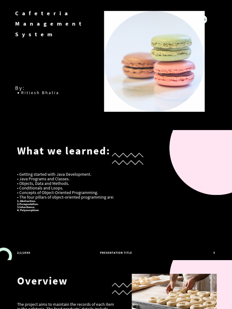Cafeteria Presentation | PDF | Cafeteria | Object Oriented Programming