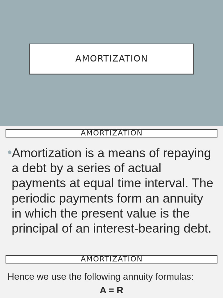 Amortization | PDF | Debt | Present Value