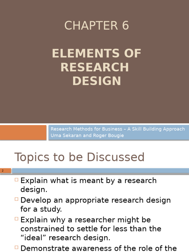 Chapter 6 Research Design | PDF | Quantitative Research | Qualitative Research