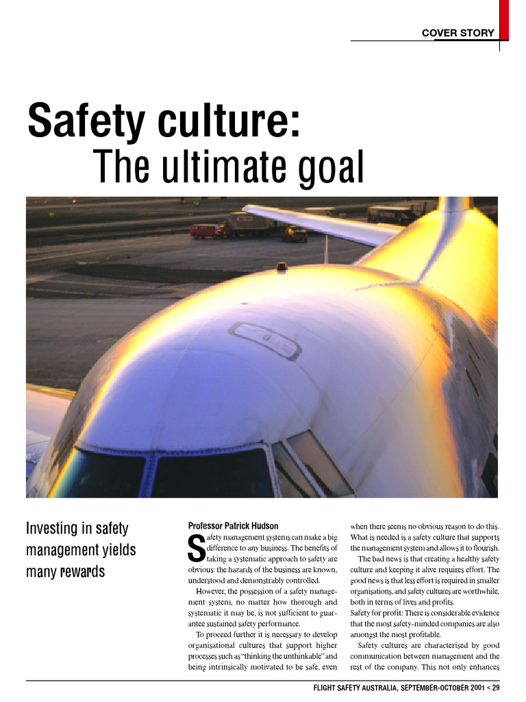 Safety Culture-The Ultimate Goal | PDF | Psychology | Social Psychology