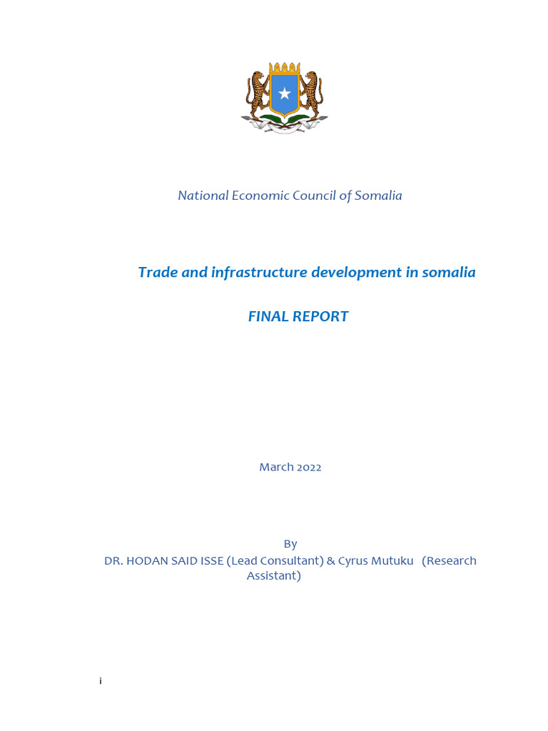 Trade and Infrastructure Development in Somalia | PDF | Infrastructure ...
