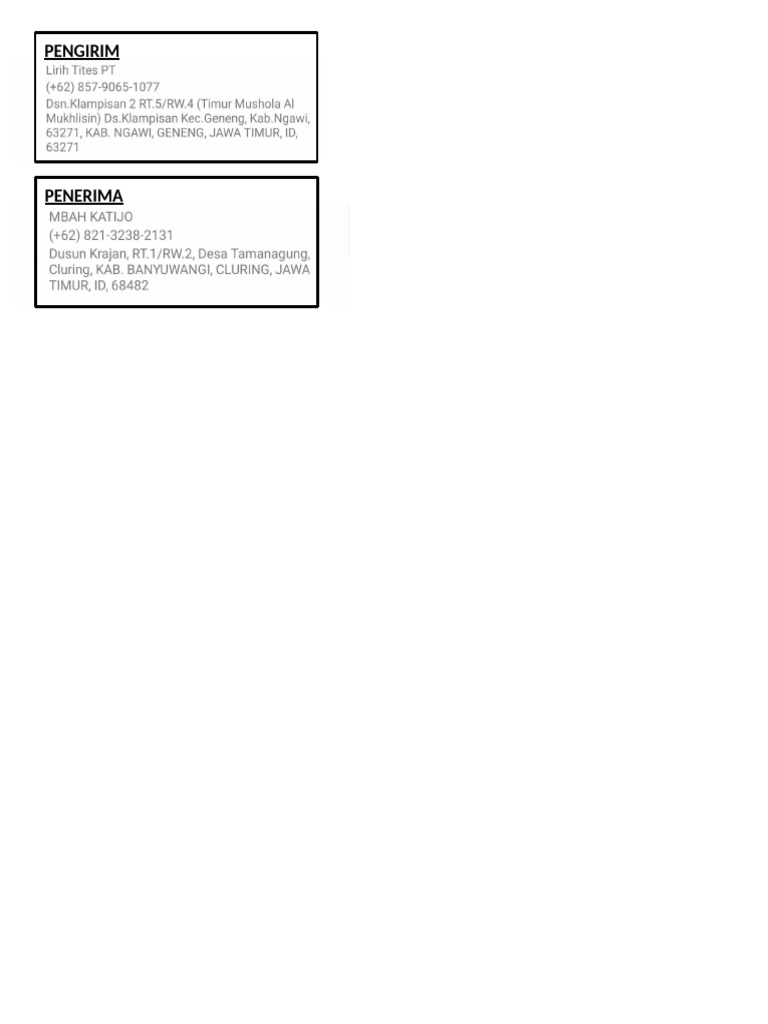 Pengirim dan Penerima Dokumen | PDF