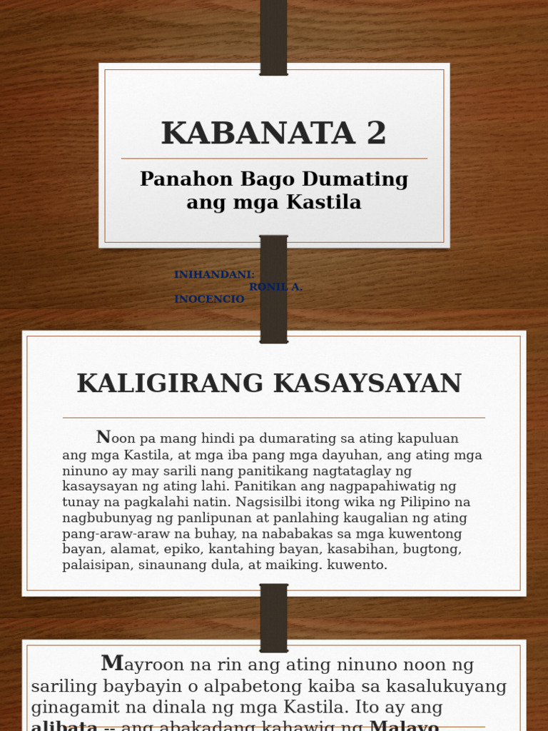Kabanata 2 Panahon Bago Dumating Ang Mga Dayuhan | PDF