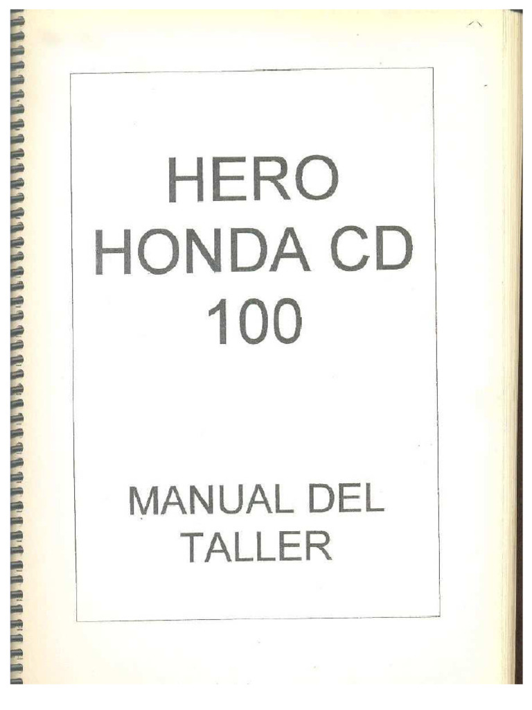 PDF Honda Cd100 Manual Taller Compress | PDF