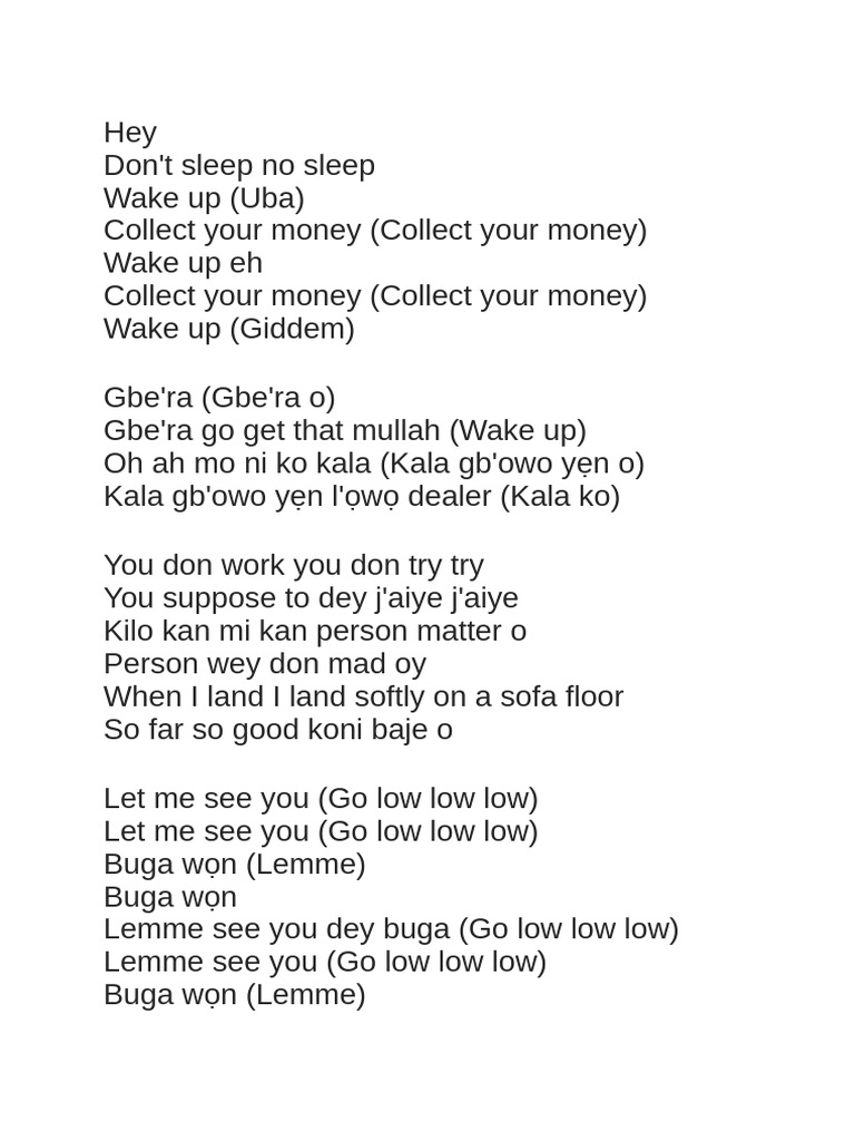 BUGA Song - 221017 - 204810 | PDF