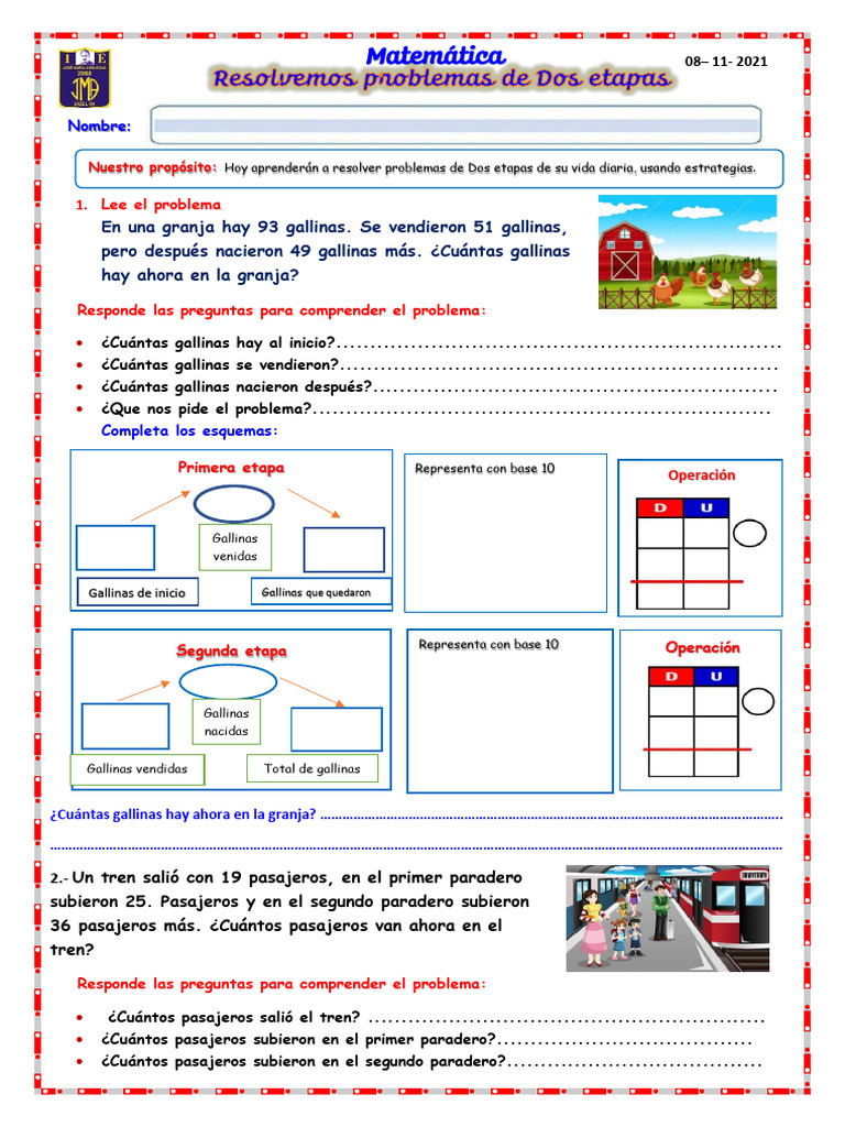 Problemas Matemáticos de Dos Etapas | PDF