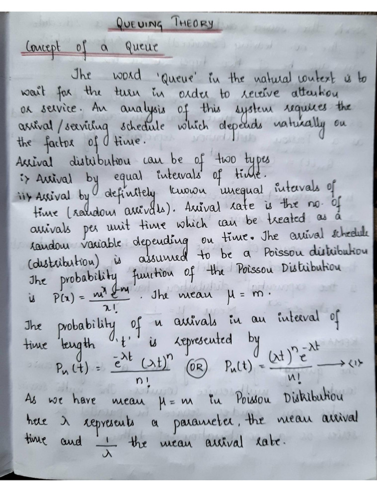 Queuing Theory | PDF