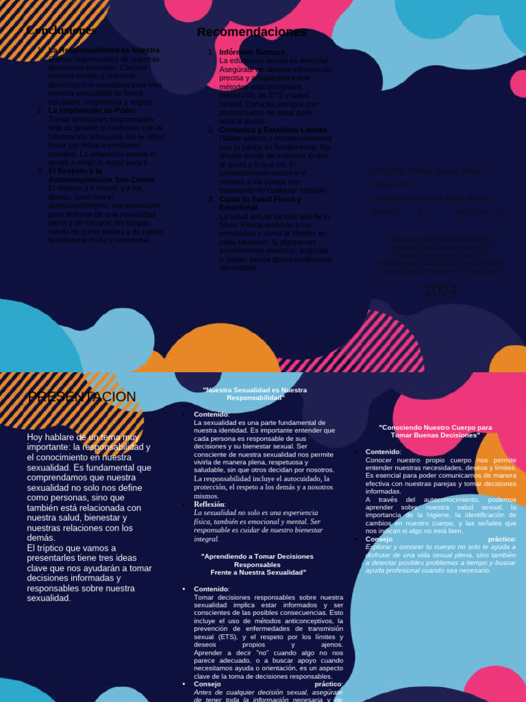 dpcc triptico | PDF | La sexualidad humana | Educación sexual