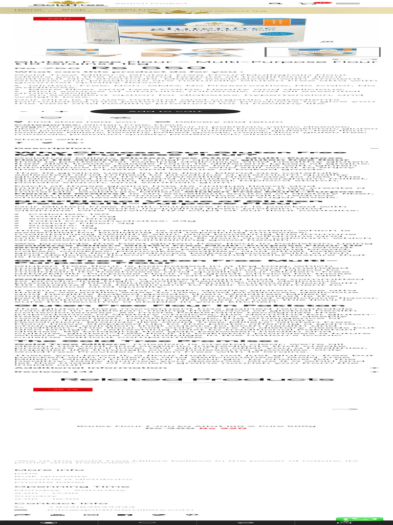 Gluten Free Flour in Pakistan (10 Grains) 1kg - Gold Tree Millers | PDF | Flour | Gluten Free Diet