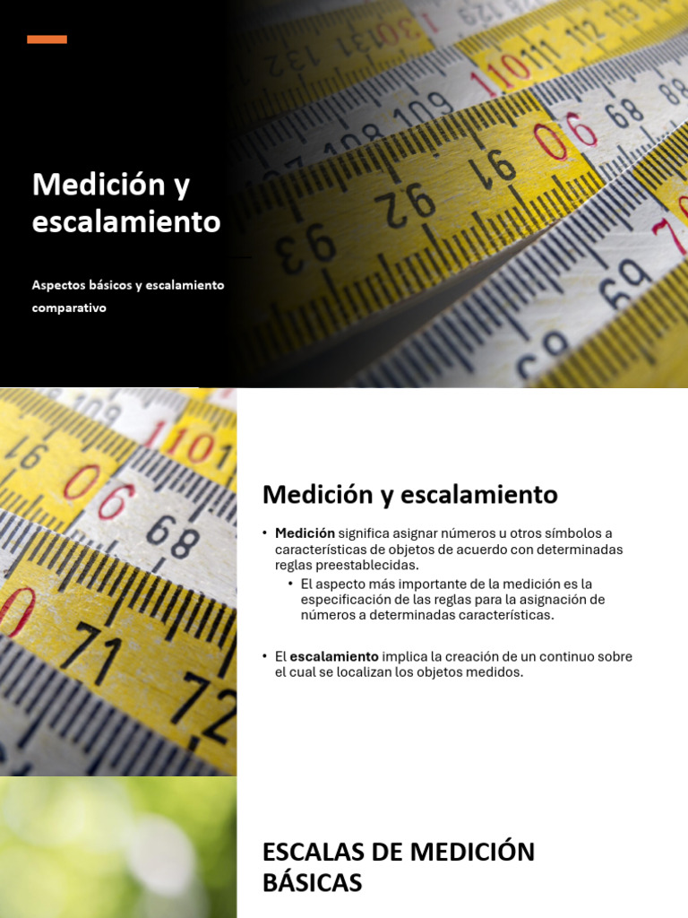 Cap 8 Medición y Escalamiento | PDF | Nivel de medida | Medición