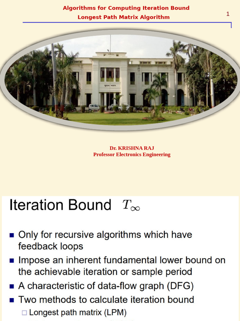 Iteration Bound Lecture | PDF Iteration Bound Lecture | PDF