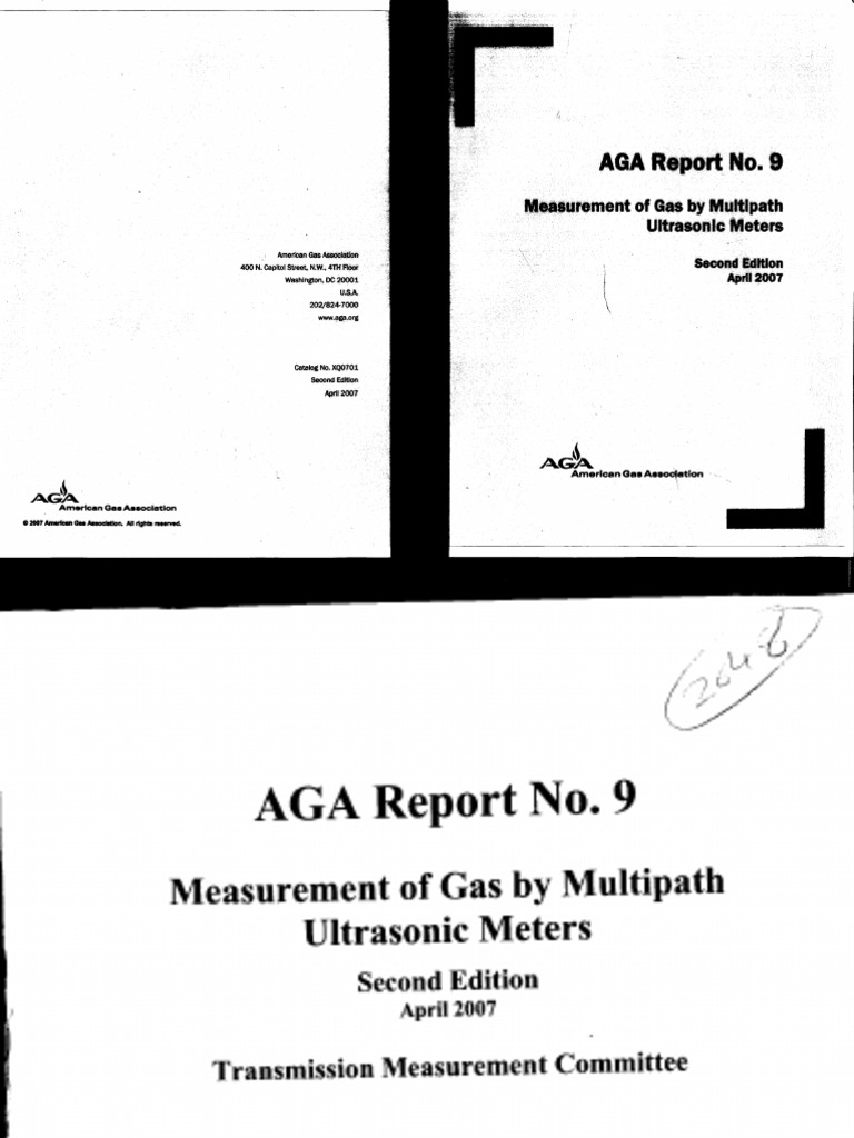 AGA Report No. 9 - Measurement of Gas by Multipath USM | PDF