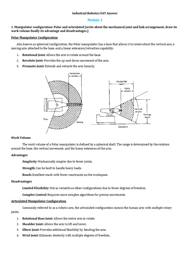Robotics FAT Answers | PDF | Cartesian Coordinate System | Mechanics