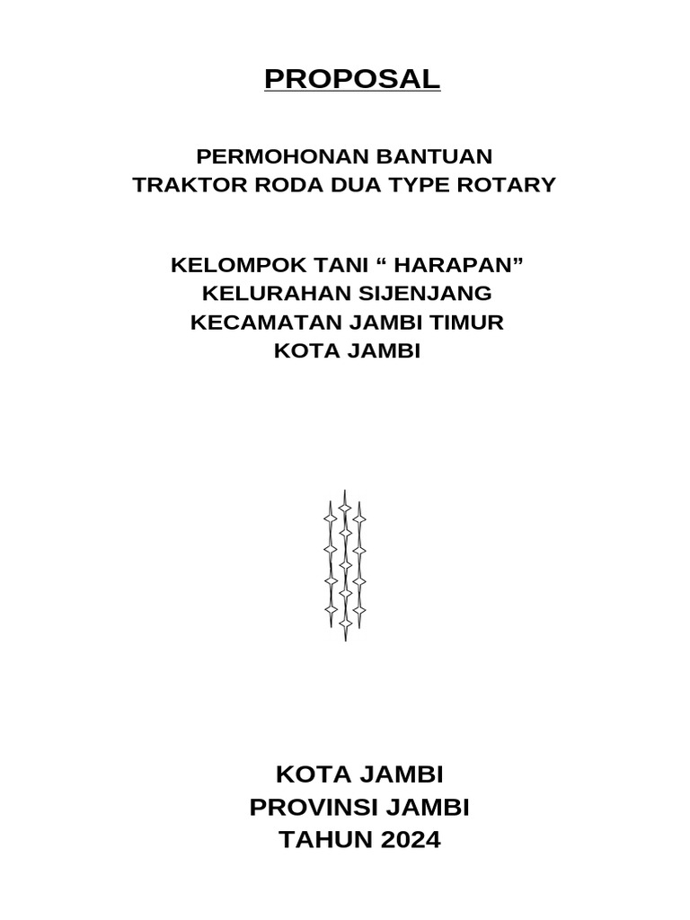 Contoh Proposal-Traktor-Roda-2-Rotary | PDF