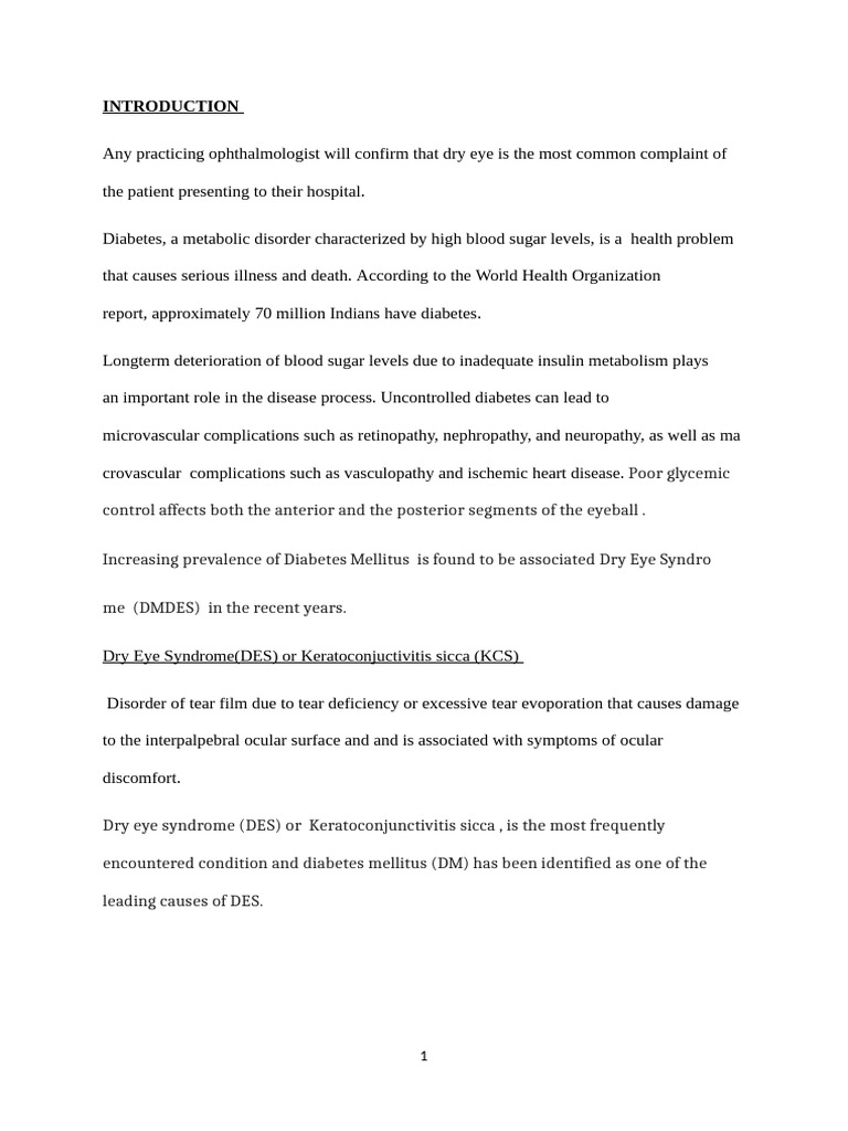 Thesis - dry eyes | PDF | Inflammation | Human Eye