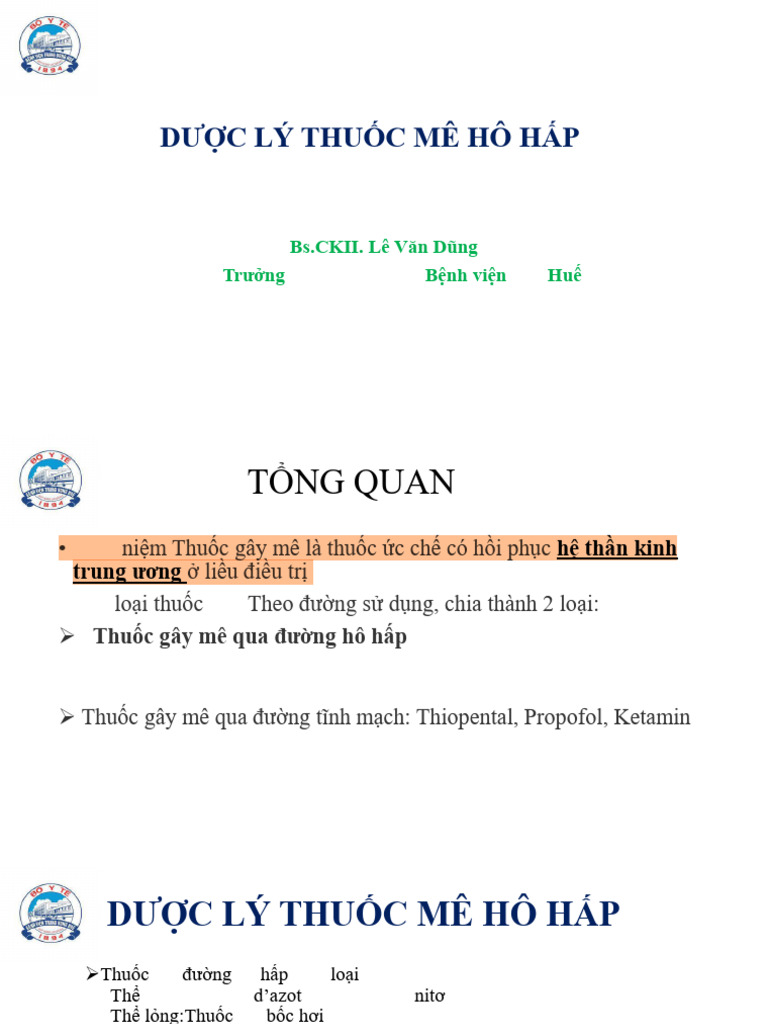 3. DUOC LÝ THUOC MÊ HÔ HẤP | PDF