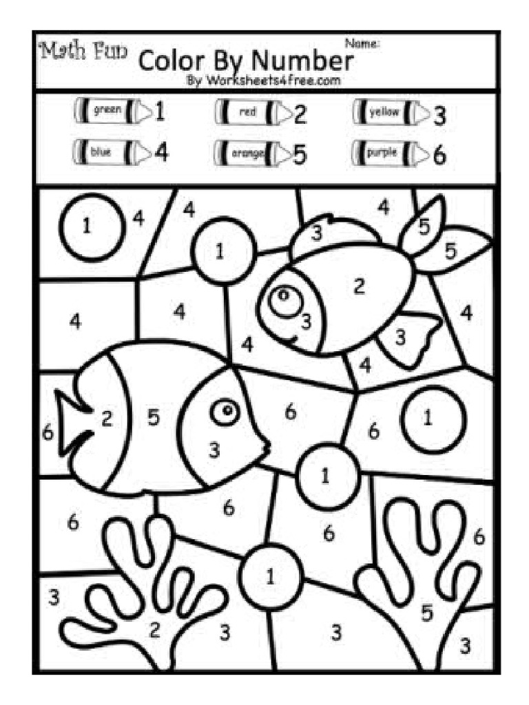Color by Numbers Worksheets | PDF