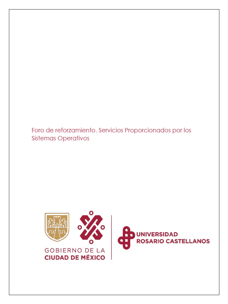 Foro de Reforzamiento - Unidad 3 - Sistemas Operativos - Jram | PDF ...