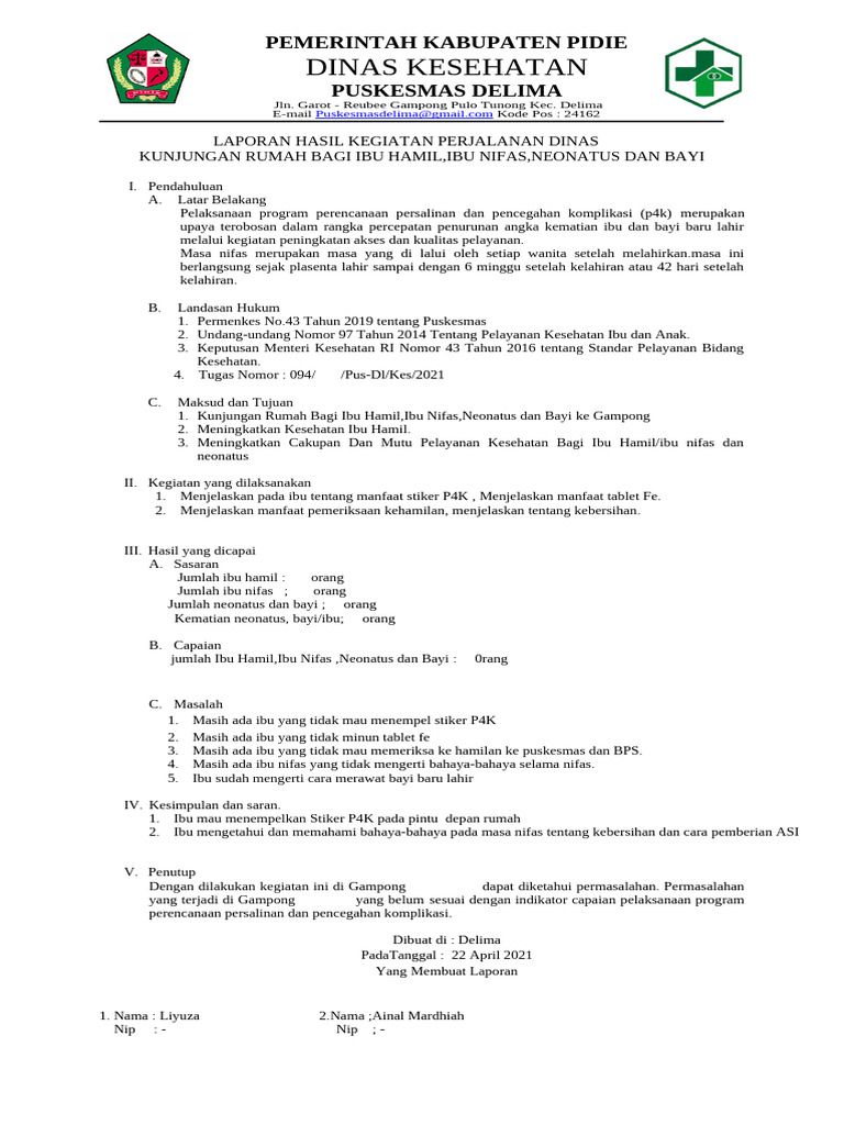 Bok Pendataan Dan Pemetaan Bumil, Bersalin Nifas Dan Bayi | PDF