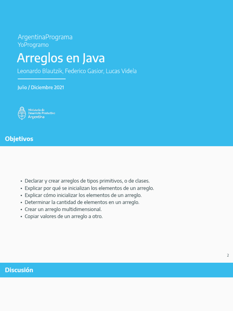 06-arreglos-en-java | PDF | Java (lenguaje de programación) | Paradigmas de programación