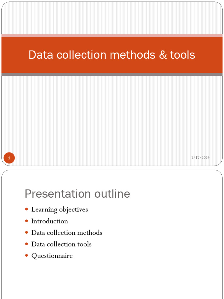 8.data Collection Methods & Tools | PDF | Questionnaire | Interview