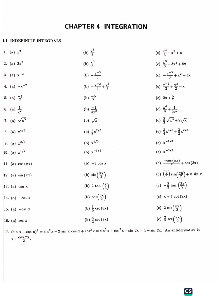 Thomas Calculus 9th Edition Integration Chapter Solution Manual | PDF