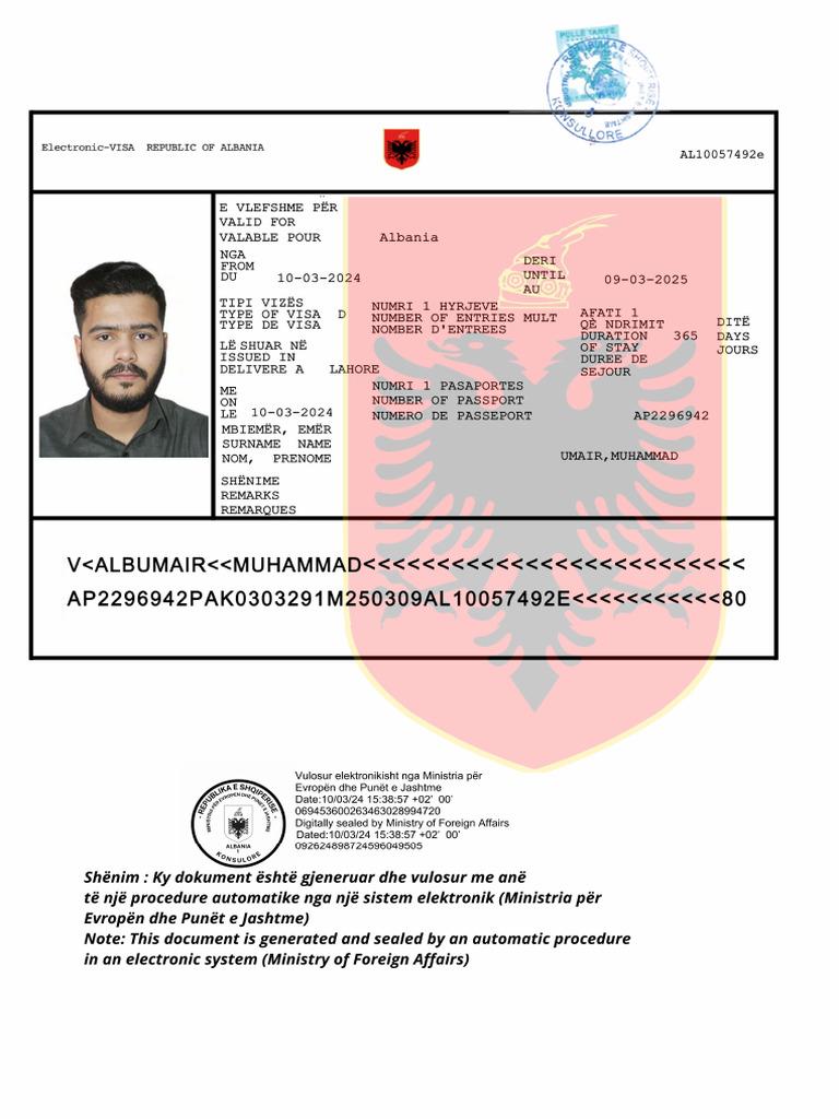 Albania E-visa | PDF