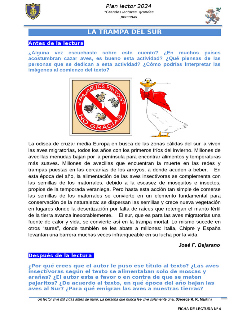 Plan Lector 1ro y 2do | PDF