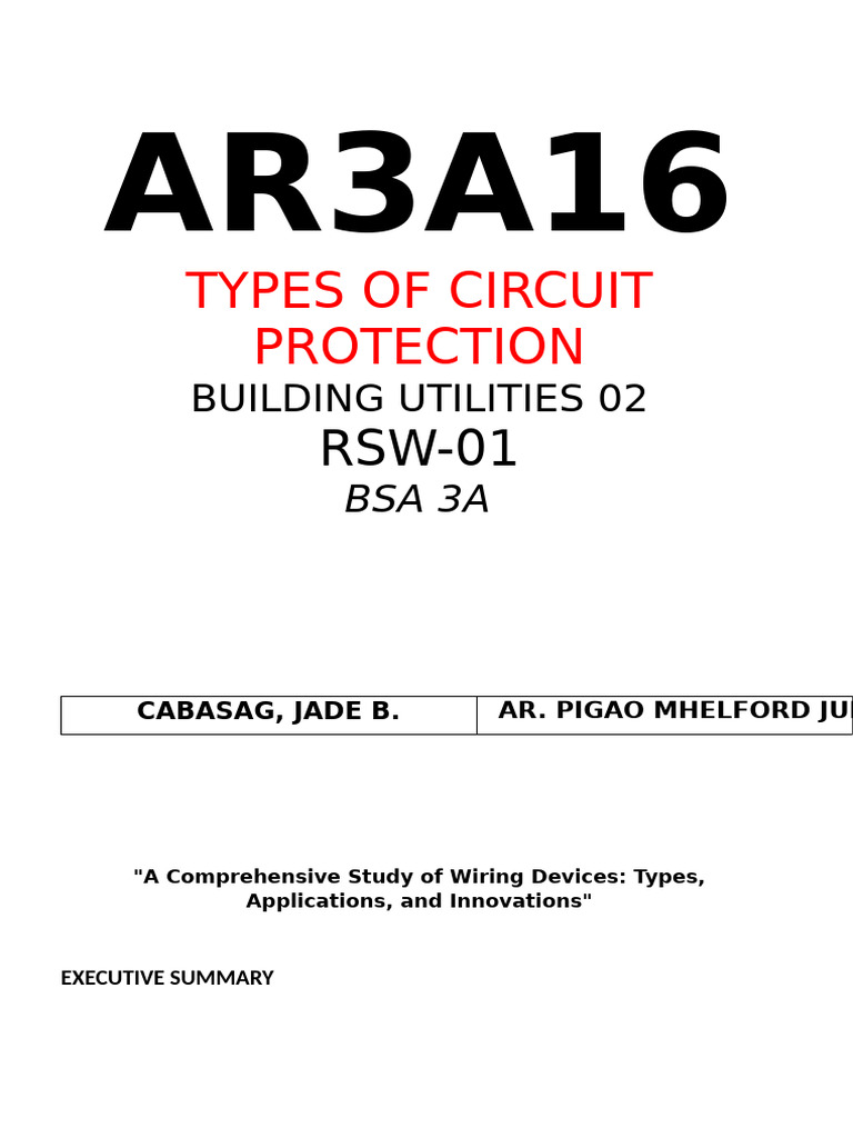 BU RSW 01 | PDF | Electric Power | Electromagnetism