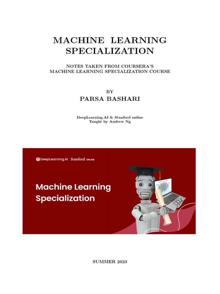 Coursera Machine Learning Specialization | PDF | Artificial Neural ... Coursera Machine Learning Specialization | PDF | Artificial Neural ...