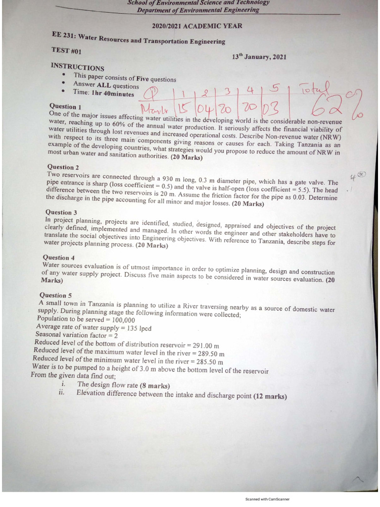 WRTE Marking Scheme | PDF
