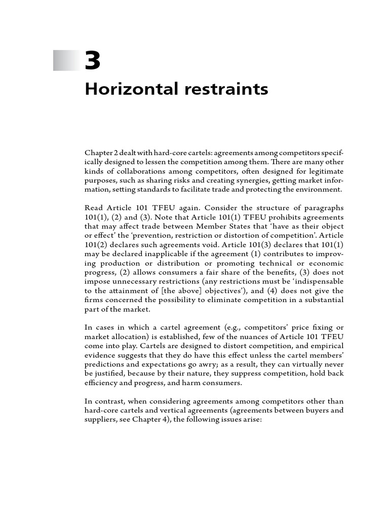 EU Competition Law Cases Texts and Context - (3 Horizontal Restraints ...