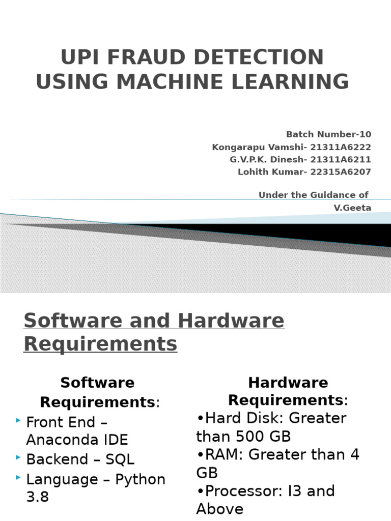 UPI ppt (2) | PDF | Machine Learning | Use Case