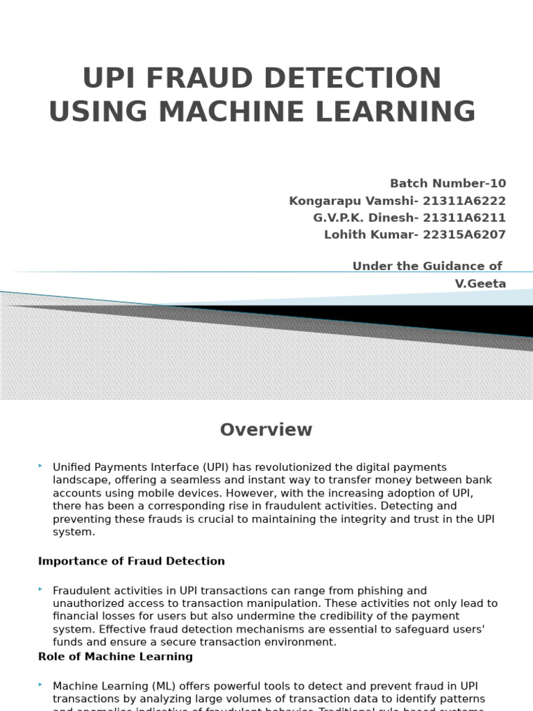 UPI(Dinesh) | PDF | Machine Learning | Use Case