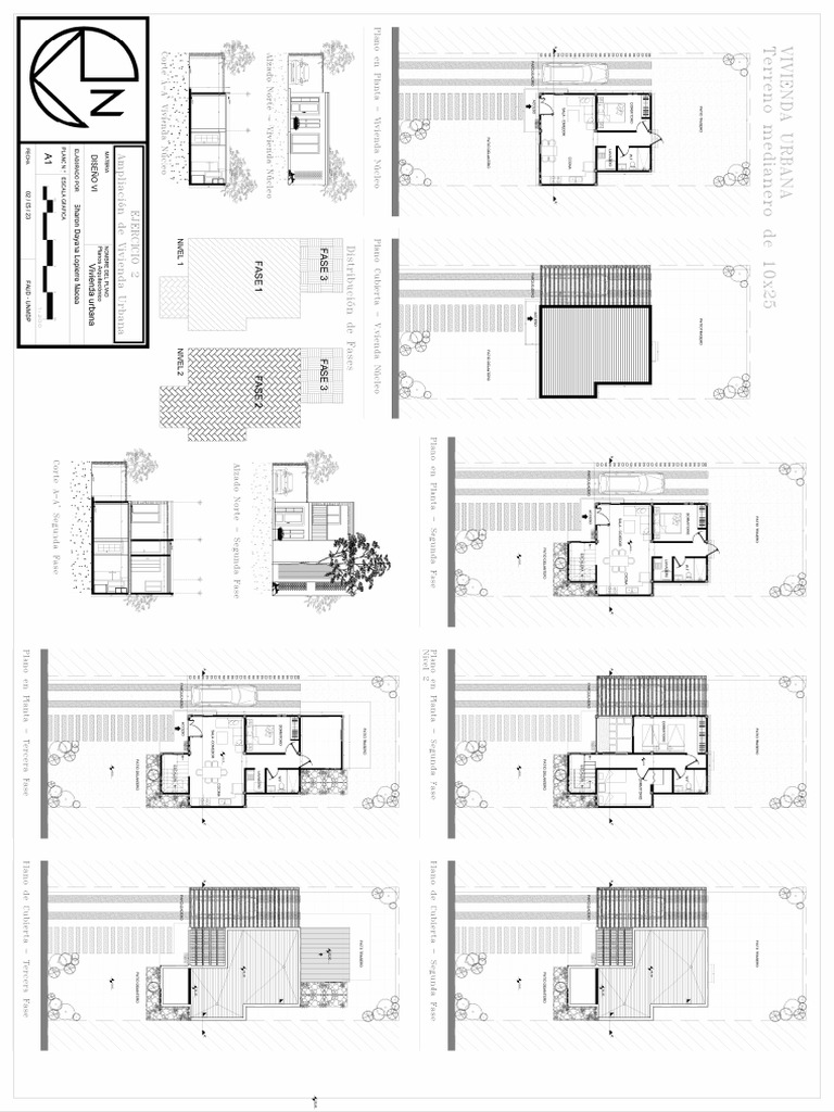 N° DE PLANO 01 - VIVIENDA URBANA CON AMPLIACIONES | PDF