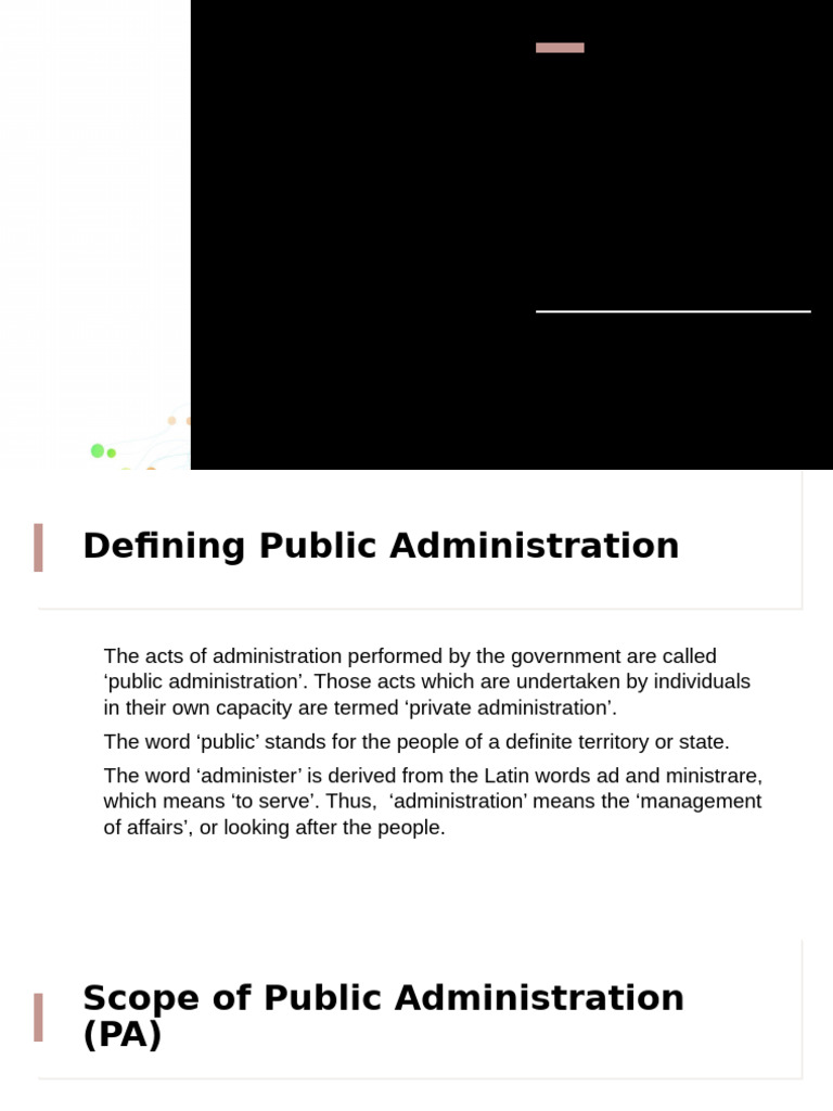 History Nature and Scope of Public Administration | PDF | Public ...