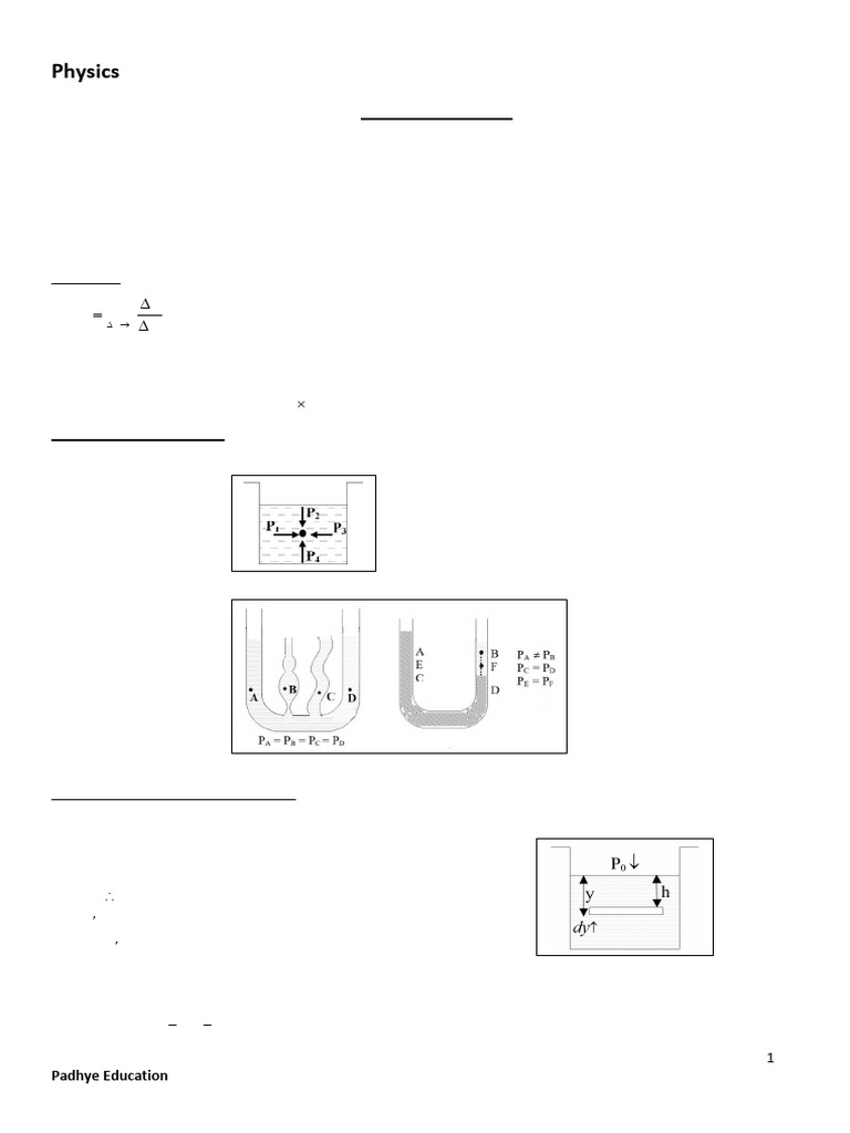 Fluid Mechanics Final Notes 2 | PDF | Pressure | Buoyancy