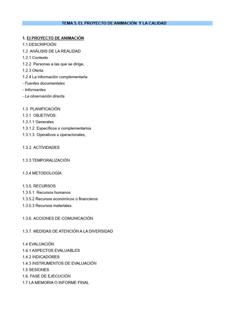 Guión Proyectos | PDF