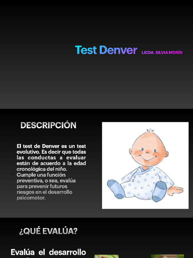Test Denver: Evaluación Psicopedagógica | PDF