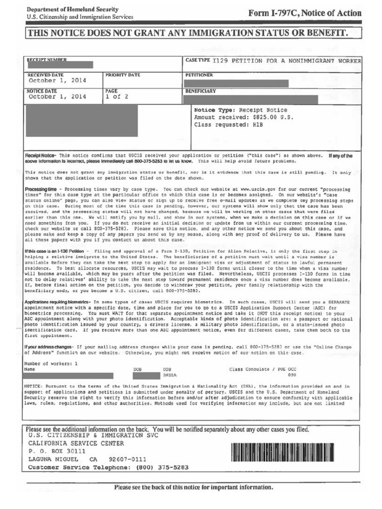 Form I 797c | PDF