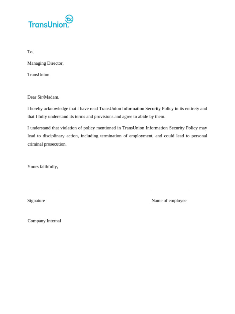 Information Security Form | PDF