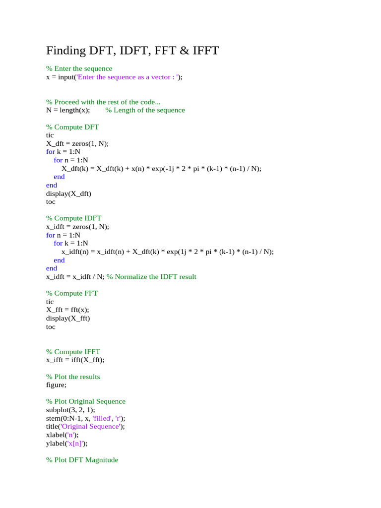 Dft Fft Pdf