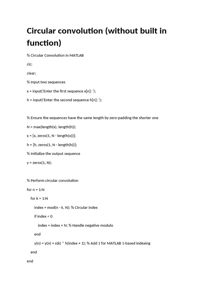 Circular convolution-1 | PDF