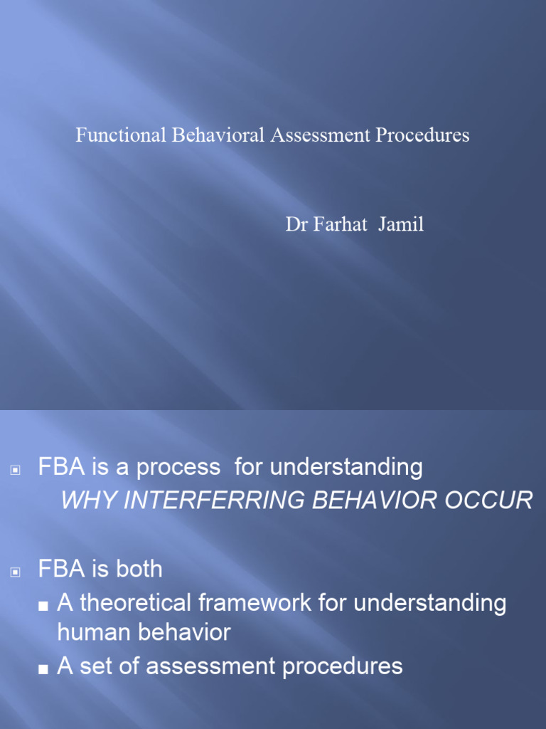 FBA Procedures | PDF | Reinforcement | Behavior