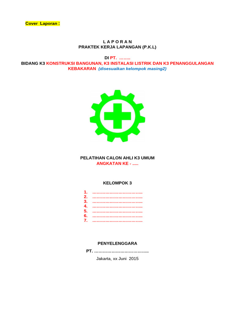Format Laporan PKL (AutoRecovered) | PDF